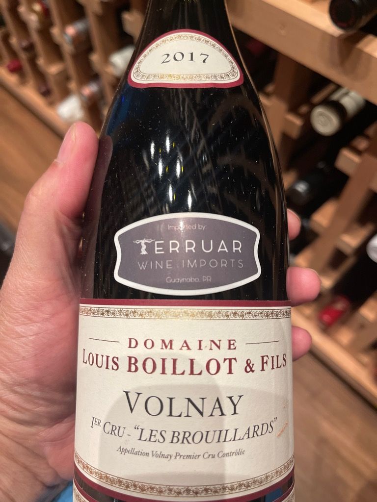 2017 Domaine Louis Boillot et Fils Volnay 1er Cru Les Brouillards, France, Burgundy, Côte de ...