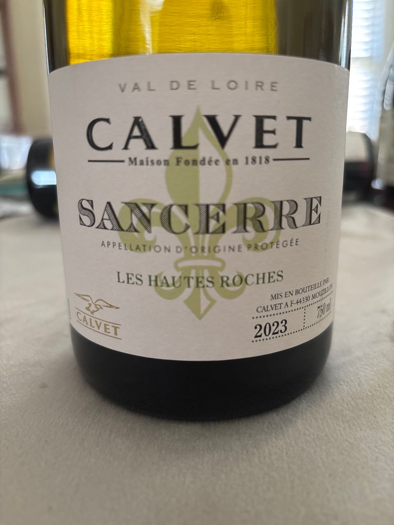 2023 Calvet Sancerre Val du Loire Les Hautes Roches, France, Loire ...