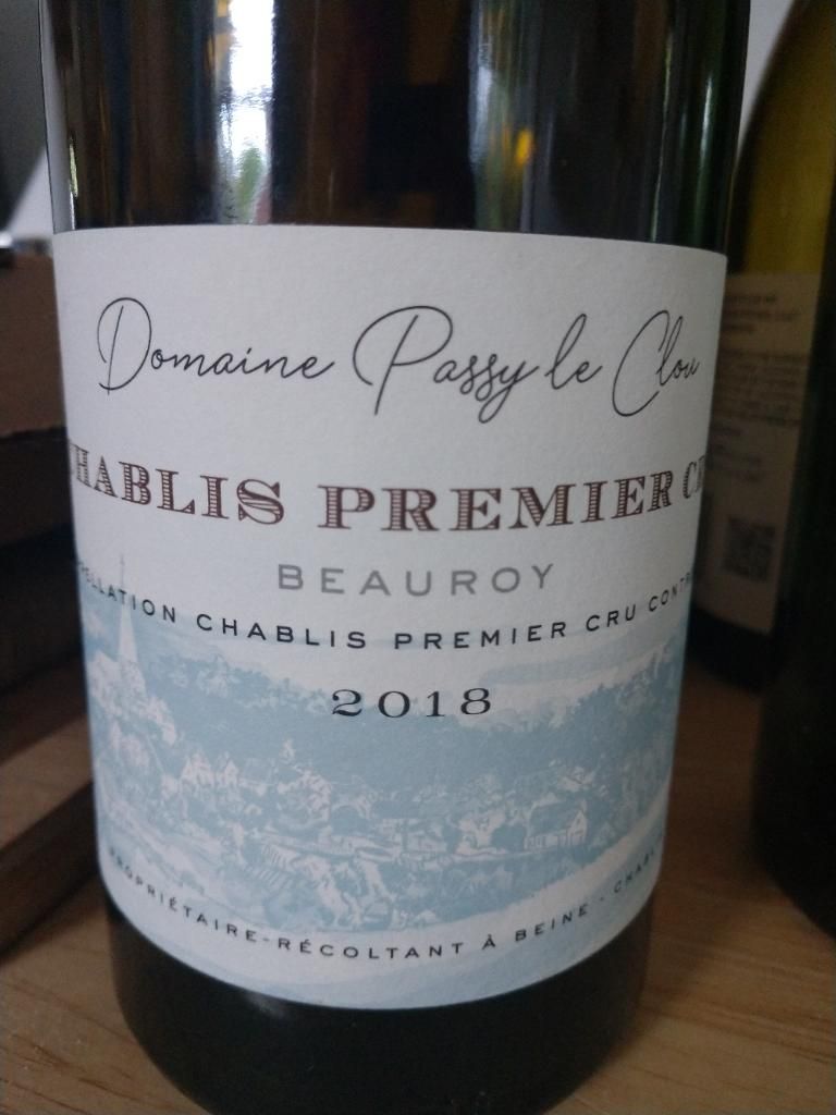 2020 Domaine Passy le Clou Chablis 1er Cru Beauroy, France, Burgundy ...