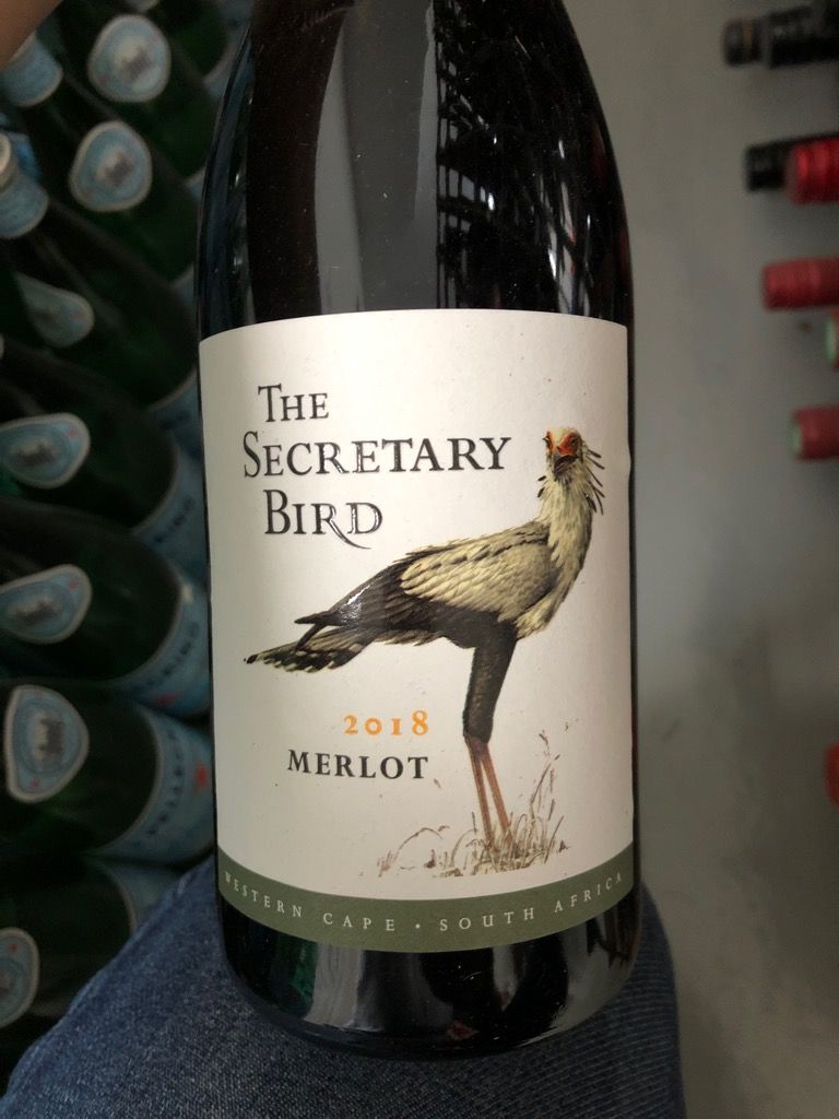 2020 The Secretary Bird Merlot, South Africa, Western Cape - CellarTracker
