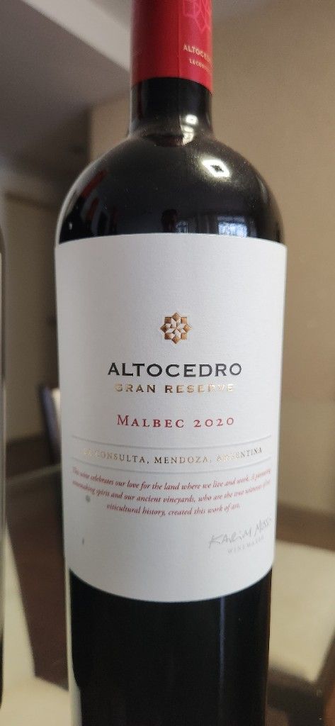 2020 Altocedro Malbec Gran Reserva, Argentina, Mendoza, Valle de Uco ...
