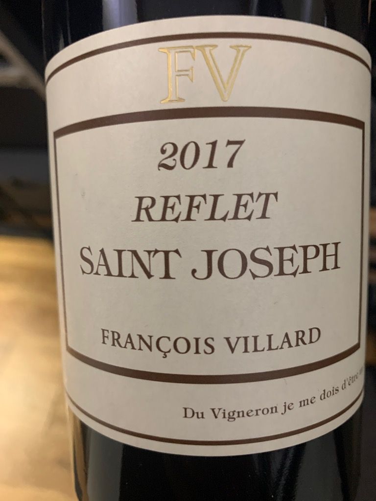 2017 François Villard St. Joseph Reflet, France, Rhône, Northern Rhône ...