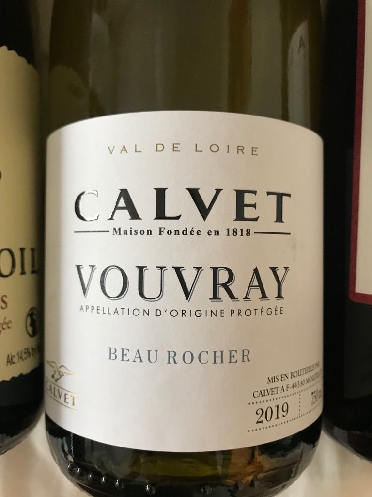 2019 Calvet Vouvray Beau Rocher, France, Loire Valley, Touraine ...