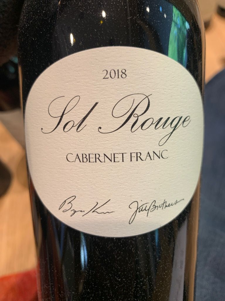 2018 Sol Rouge Cabernet Franc, USA, California, North Coast, Lake ...