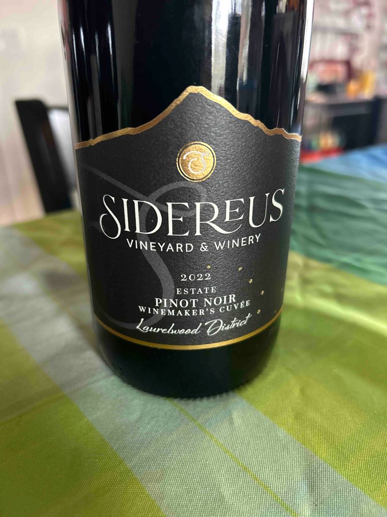 2022 Sidereus Vineyard & Winery Pinot Noir Winemaker's Cuvée, USA ...