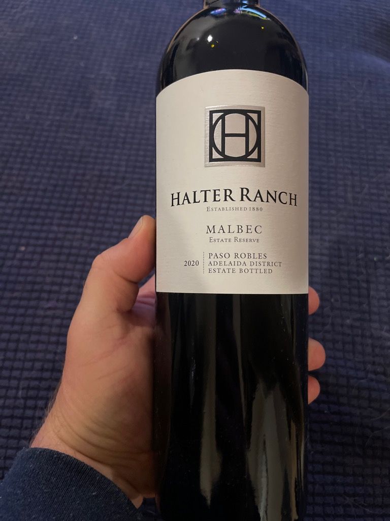 2020 Halter Ranch Malbec Estate Reserve, USA, California, Central Coast ...
