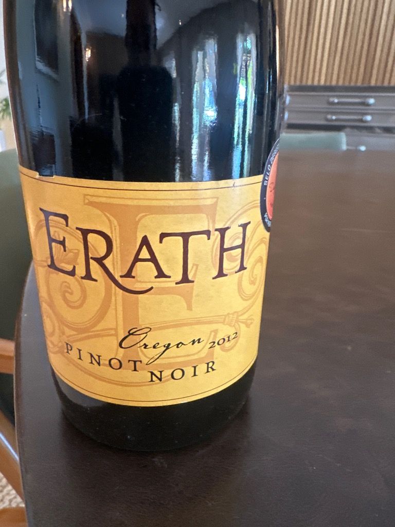 2012 Erath Pinot Noir Oregon, USA, Oregon - CellarTracker