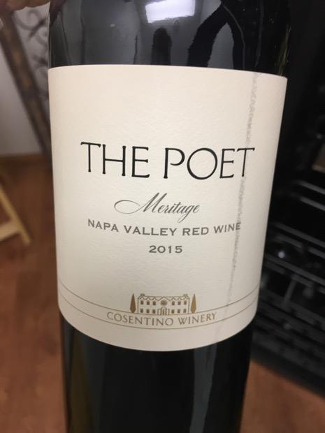 2015 Cosentino Winery The Poet, USA, California, Napa Valley ...