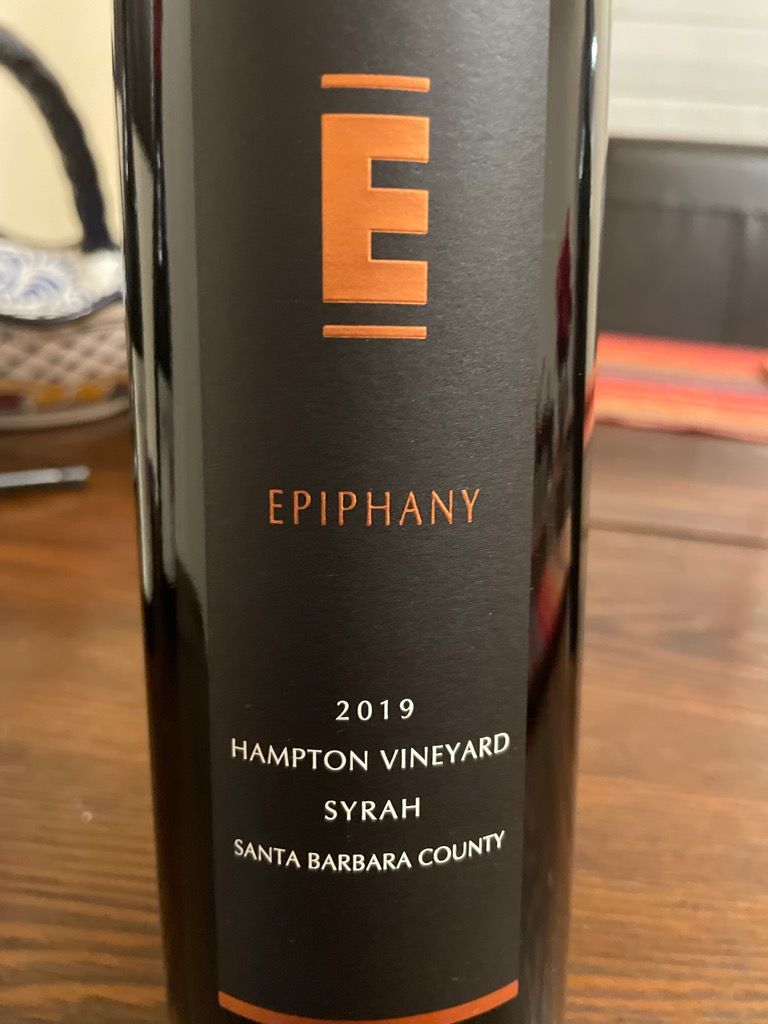 2019 Epiphany Syrah Hampton Vineyard, USA, California, Central Coast ...
