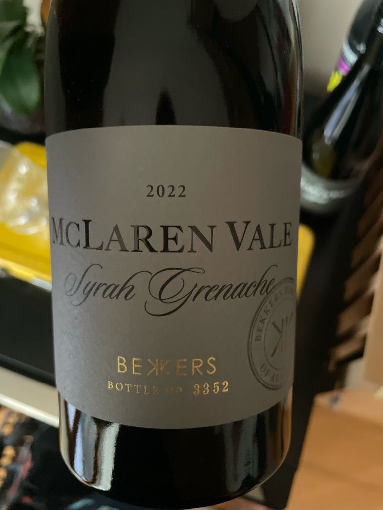 2022 Toby Bekkers Syrah Grenache, Australia, South Australia, Fleurieu ...