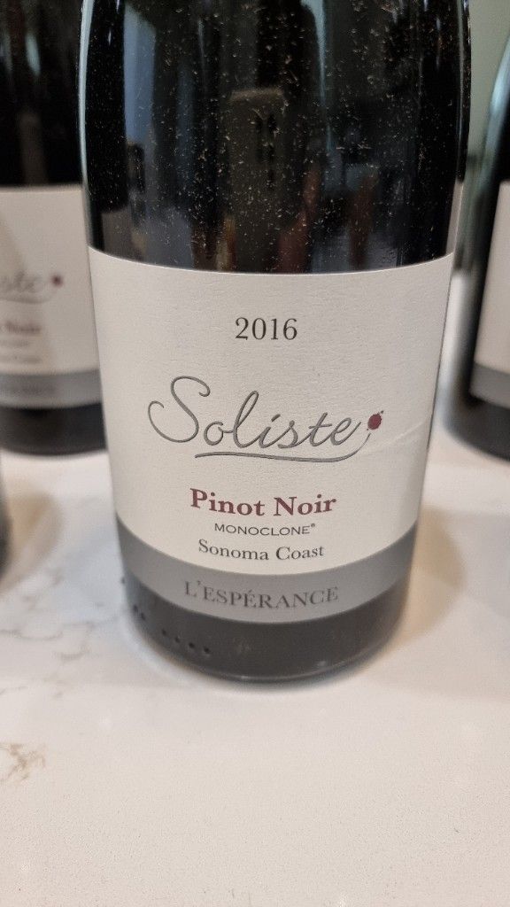2016 Soliste Cellars Pinot Noir L'Ésperance, USA, California, Sonoma ...