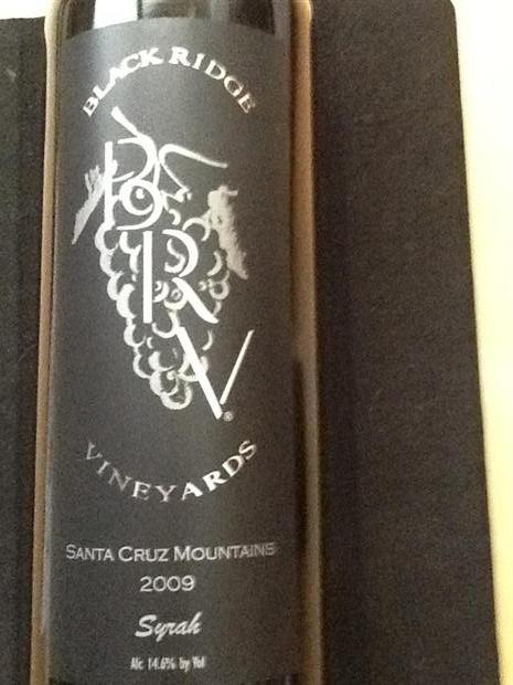 2009 Black Ridge Vineyards Syrah, USA, California, Santa Cruz Mountains ...