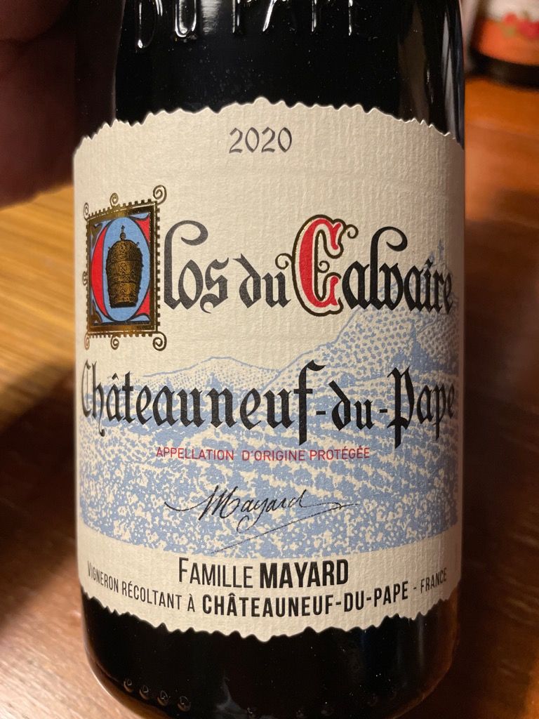2020 Vignobles Mayard Châteauneuf-du-Pape Clos du Calvaire, France ...