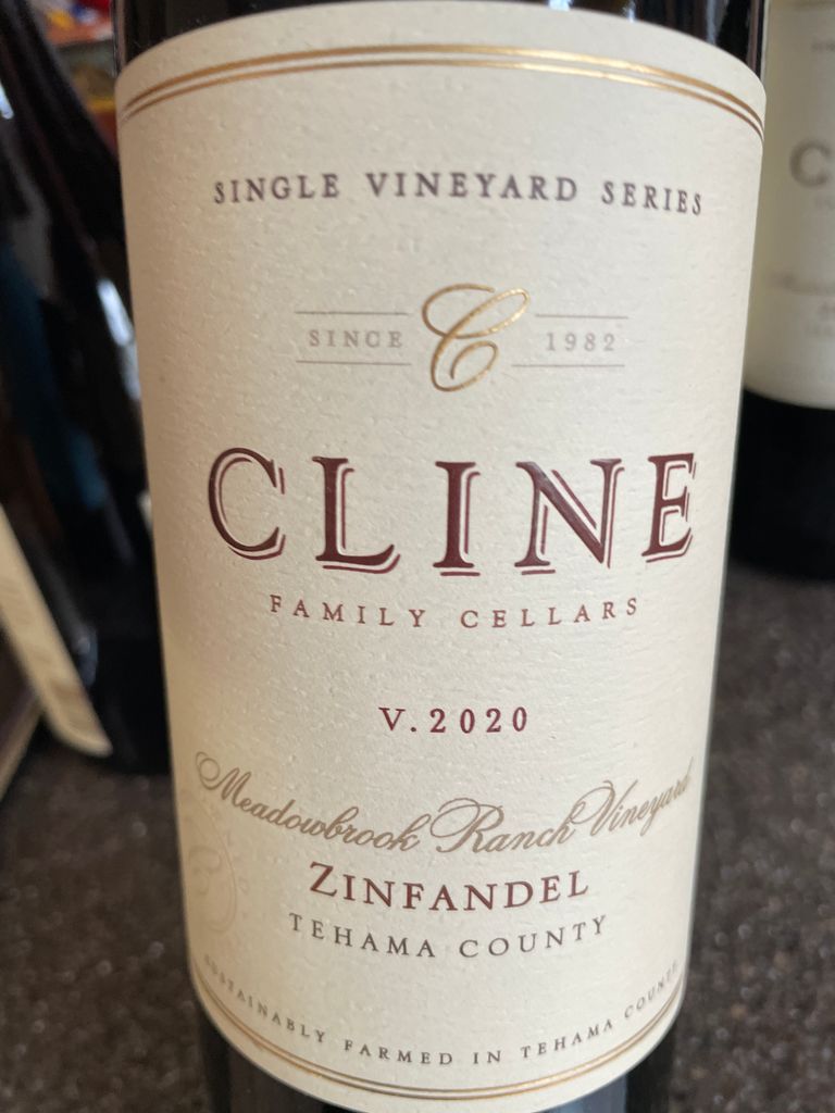 2020 Cline Cellars Zinfandel Meadowbrook Ranch, USA, California ...