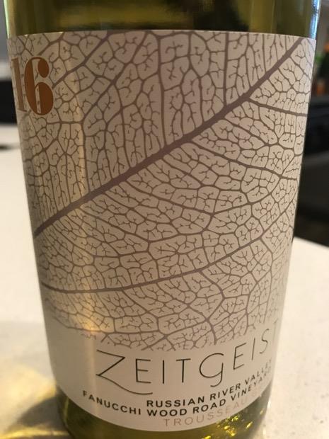 2016 Zeitgeist Trousseau Gris Fanucchi Wood Road Vineyard, USA ...