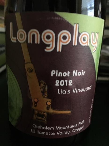 2012 Longplay Pinot Noir Jory Bench Reserve Lia's Vineyard, USA, Oregon ...