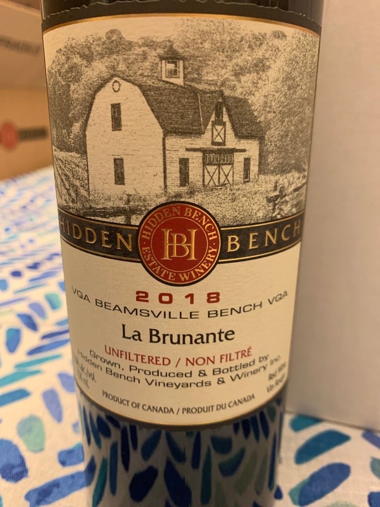 2020 Hidden Bench La Brunante Hidden Bench Estate Vineyards, Canada ...