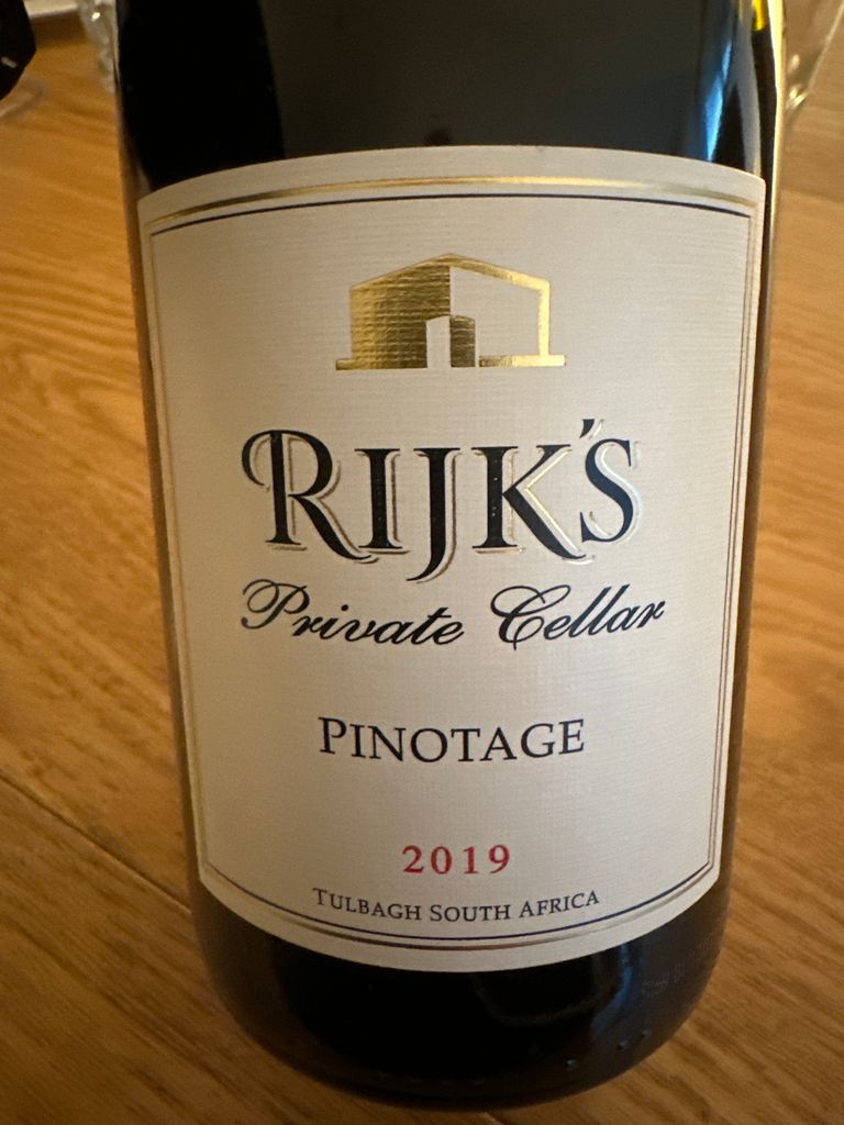 2019 Rijk's Pinotage Private Cellar, South Africa, Coastal Region ...