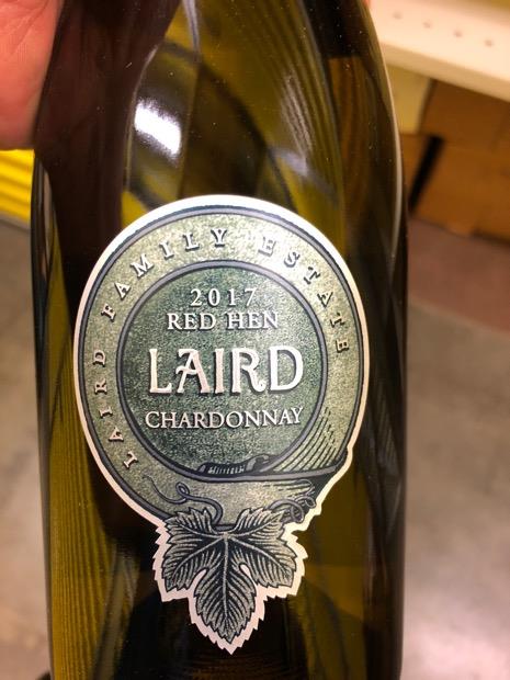 2017 Laird Family Estate Chardonnay Red Hen Ranch, USA, California ...