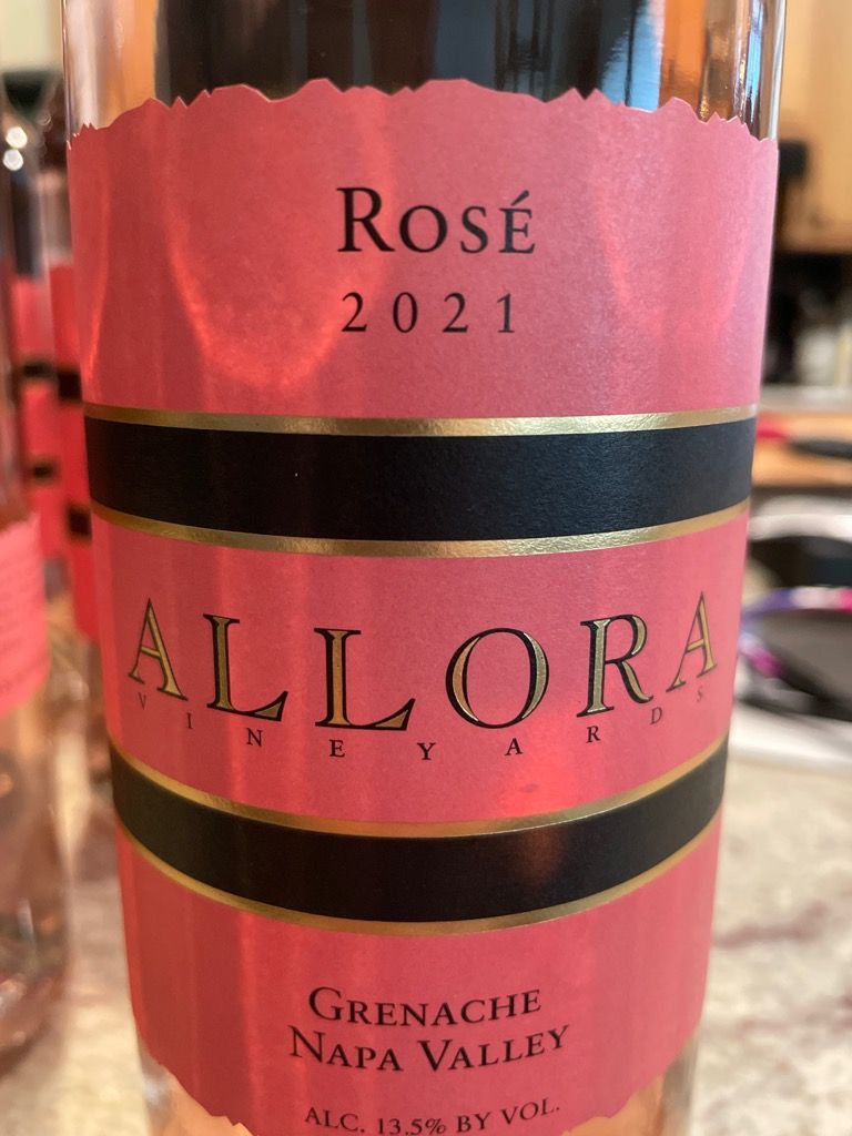 2022 Allora Vineyards Grenache Rosé, USA, California, Napa Valley ...