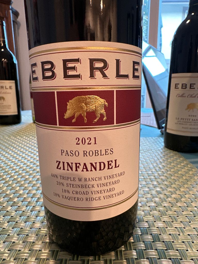 2021 Eberle Zinfandel Paso Robles, USA, California, Central Coast, Paso ...