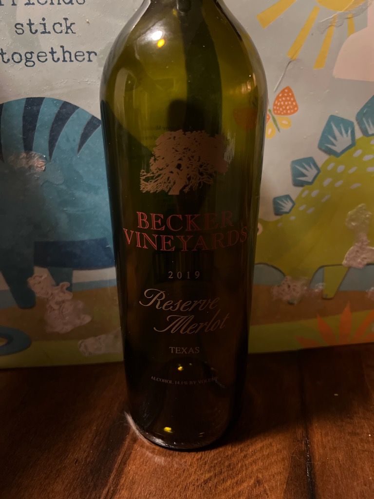 2019 Becker Vineyards Merlot Reserve, USA, Texas, Texas Hill Country ...