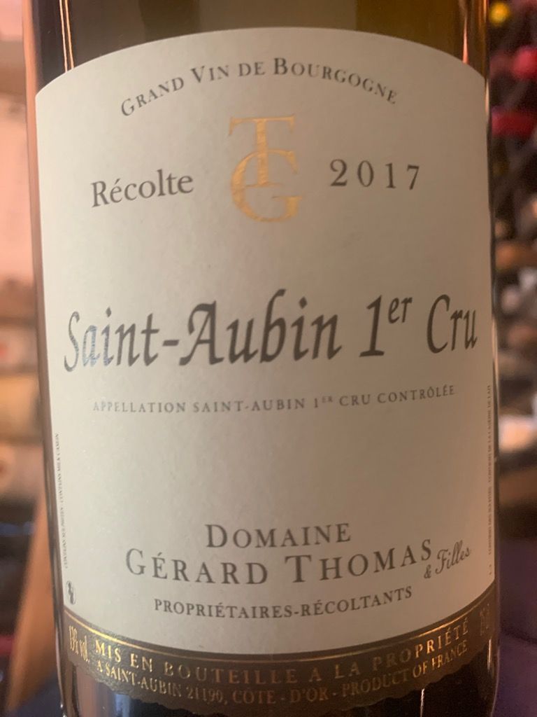 2016 Gerard Thomas Saint-Aubin 1er Cru Les Frionnes Blanc, France ...
