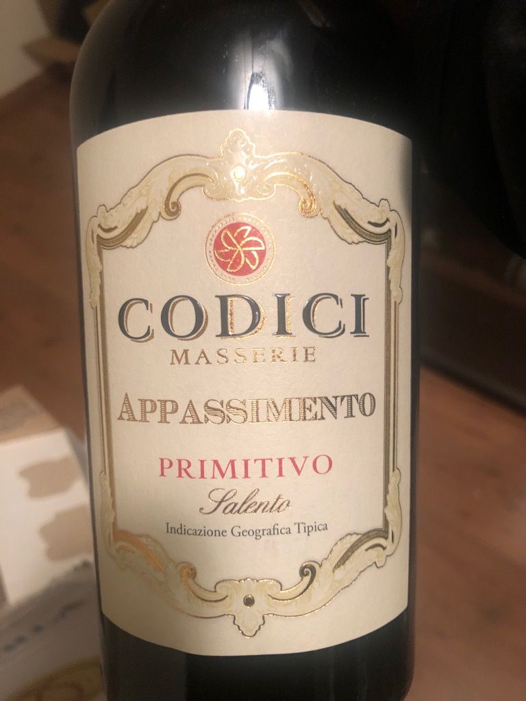 2020 MGM Mondo del Vino Primitivo Codici Masserie Appassimento Salento ...