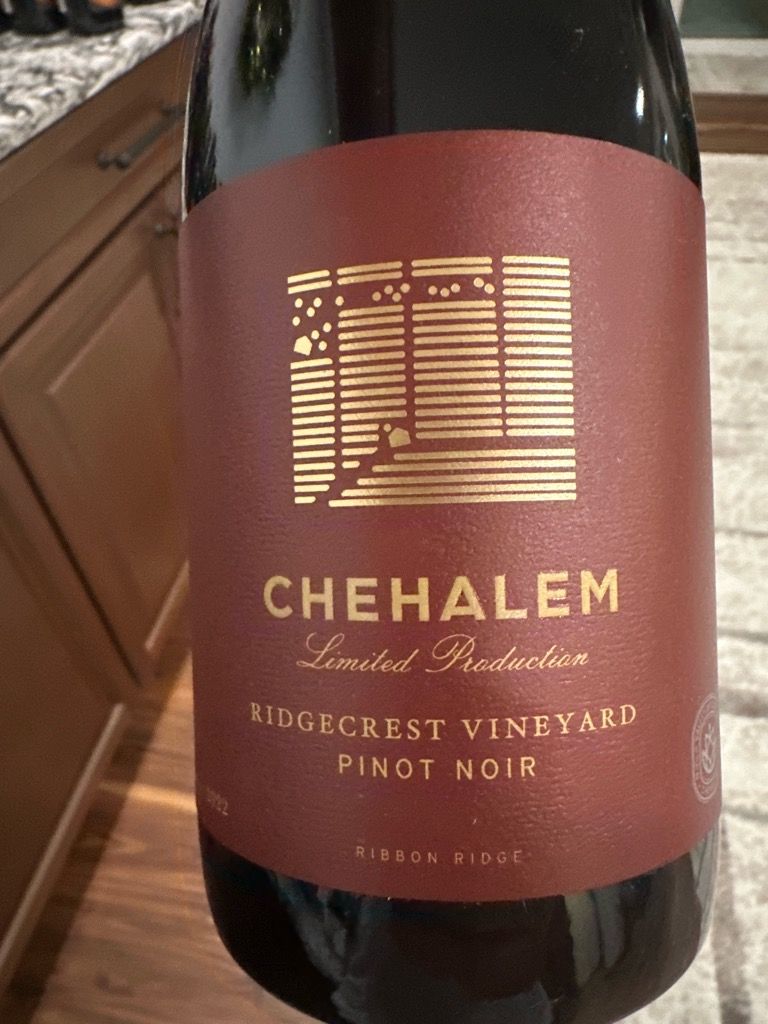 2022 Chehalem Pinot Noir Ridgecrest Vineyard, USA, Oregon, Willamette ...