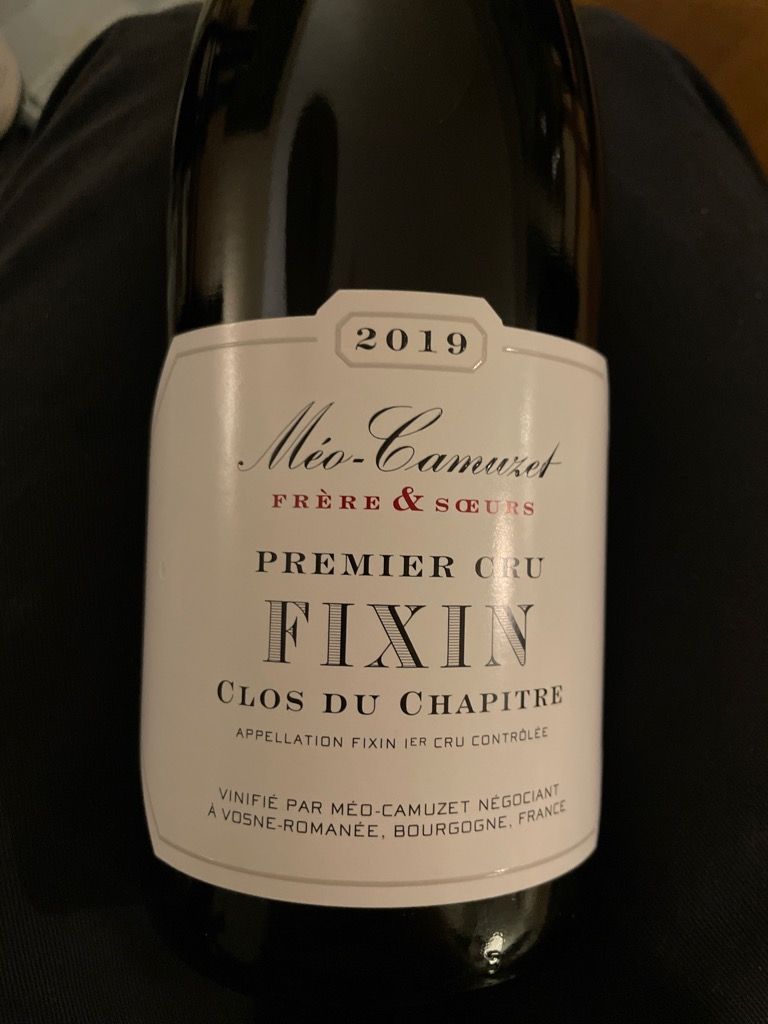 2019 Méo-Camuzet Frère et Sœurs Fixin 1er Cru Clos du Chapitre, France ...