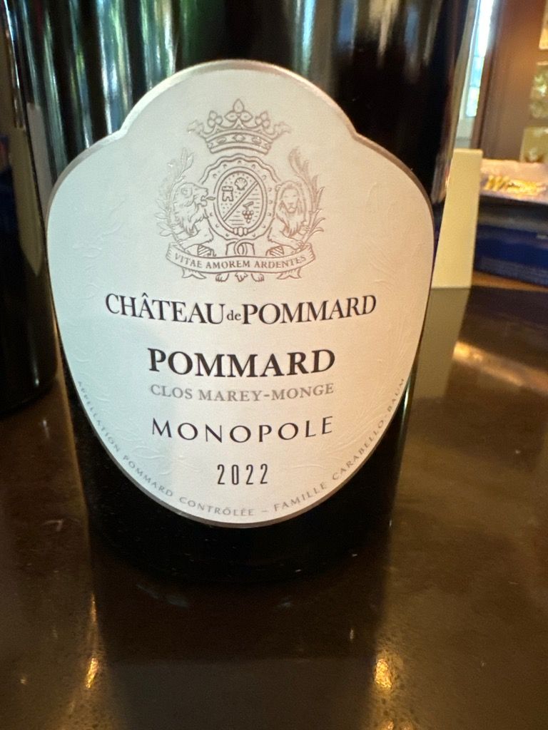 2023 Château de Pommard Pommard Clos Marey Monge, France, Burgundy ...