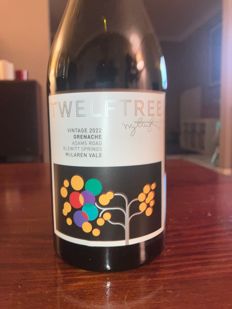 2022 Twelftree Wines Grenache Adam's Road Blewitt Springs, Australia ...