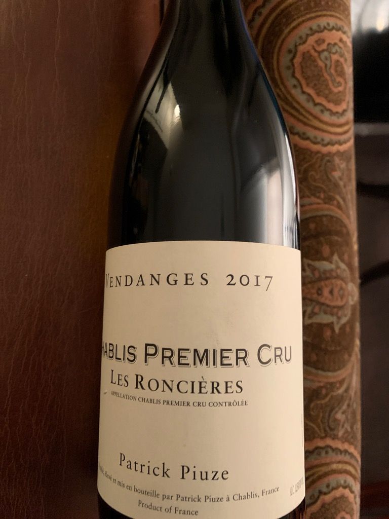 2017 Patrick Piuze Chablis 1er Cru Les Roncières, France, Burgundy ...