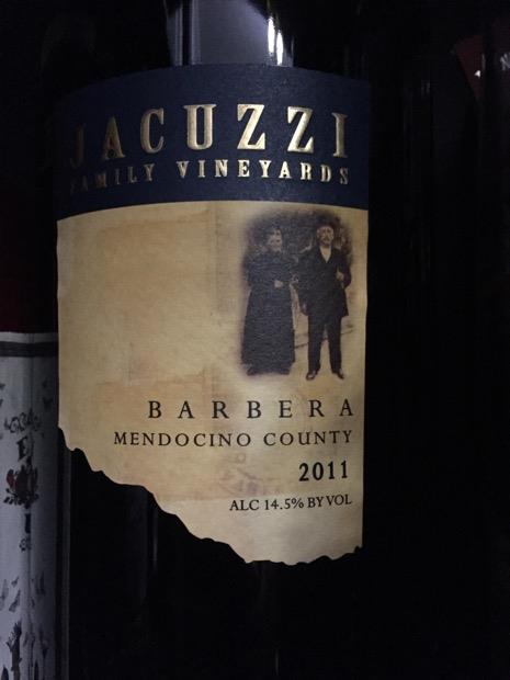 2011 Jacuzzi Family Vineyards Barbera, USA, California, North Coast ...