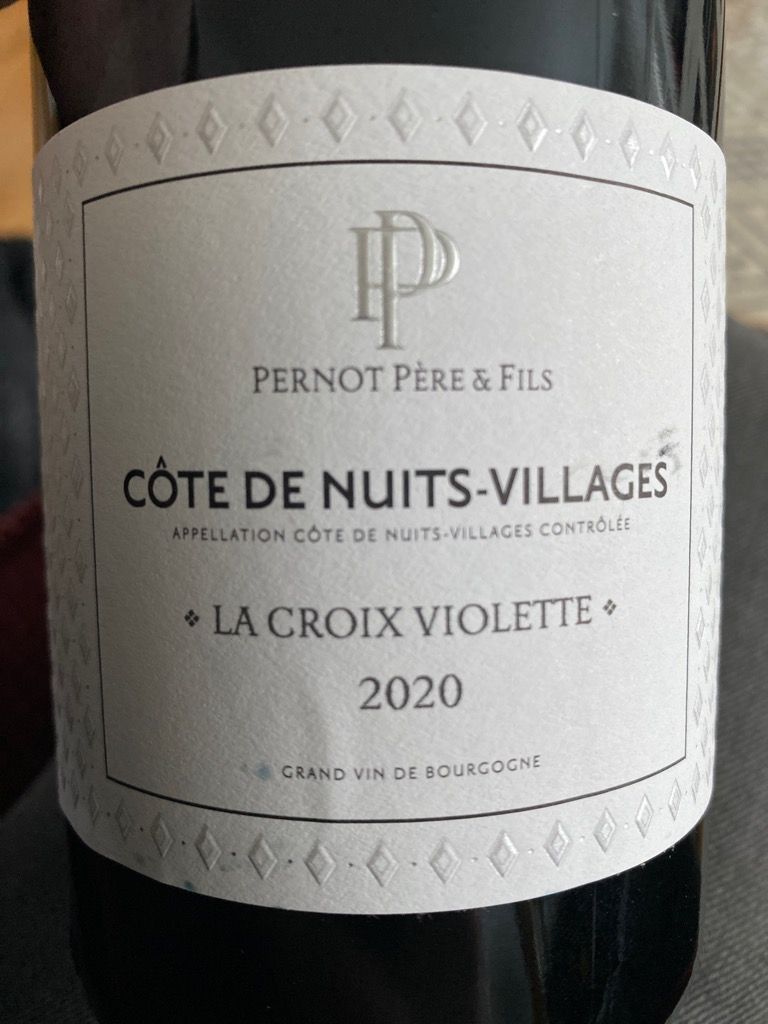 2021 Pernot Père et Fils Côte de Nuits Villages La Croix Violette ...