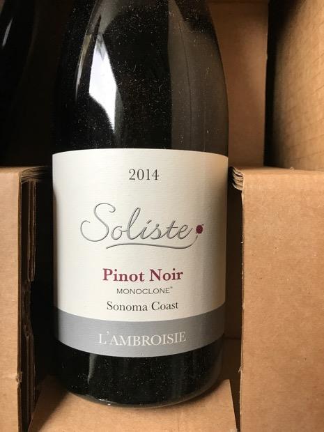 2016 Soliste Cellars Pinot Noir L'Ambroisie, USA, California, Sonoma ...