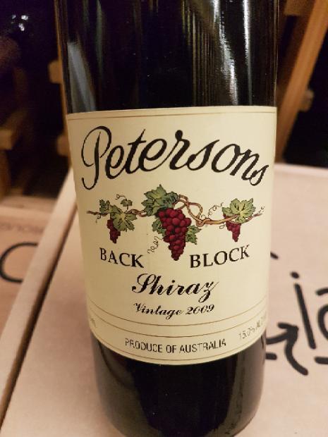2009 Petersons Shiraz Back Block, Australia, New South Wales, Hunter ...