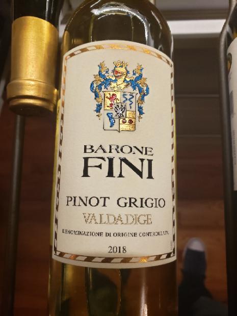 2018 Barone Fini Pinot Grigio, Italy, Trentino-Alto Adige, Trentino ...