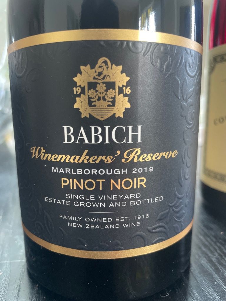 2019 Babich Pinot Noir Family Reserve, New Zealand, South Island ...
