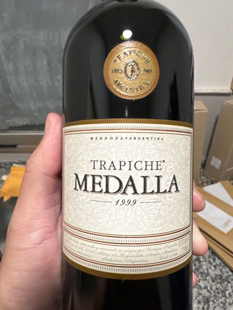 1999 Trapiche Malbec Medalla, Argentina, Mendoza, Valle de Uco ...