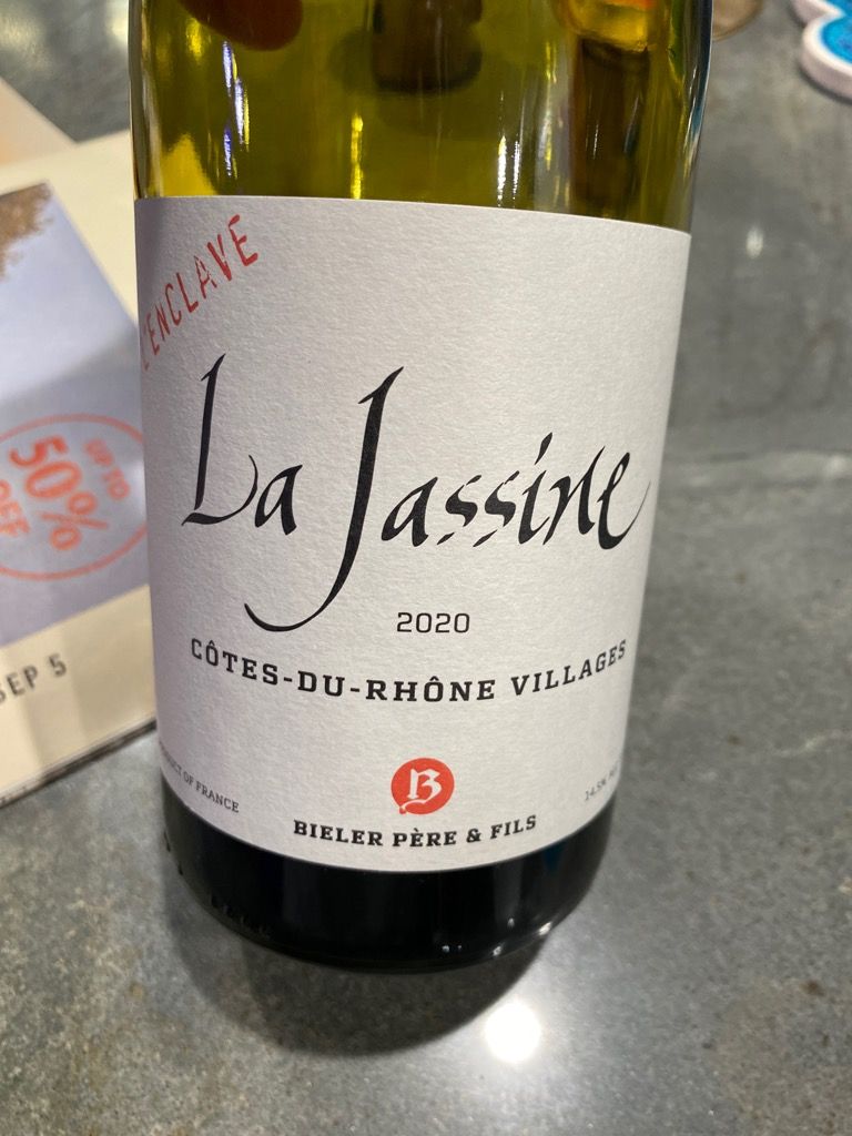 2021 Bieler Père et Fils Côtes du Rhône Villages La Jassine, France ...