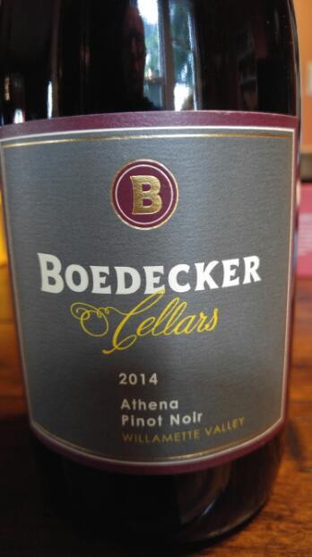2014 Boedecker Cellars Pinot Noir Athena, USA, Oregon, Willamette ...