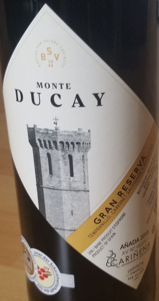 2015 Monte Ducay Cariñena Gran Reserva, Spain, Aragón, Cariñena ...