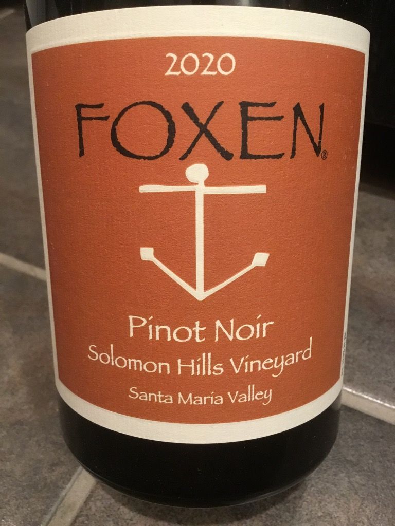2020 Foxen Pinot Noir Solomon Hills, USA, California, Central Coast ...