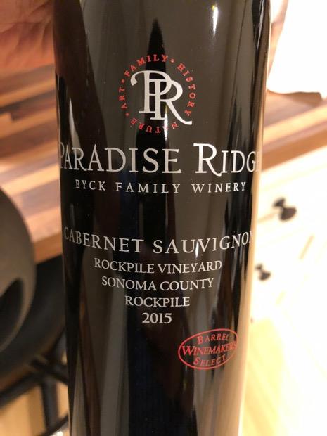 2015 Paradise Ridge Cabernet Sauvignon Elevation Winemaker Barrel ...