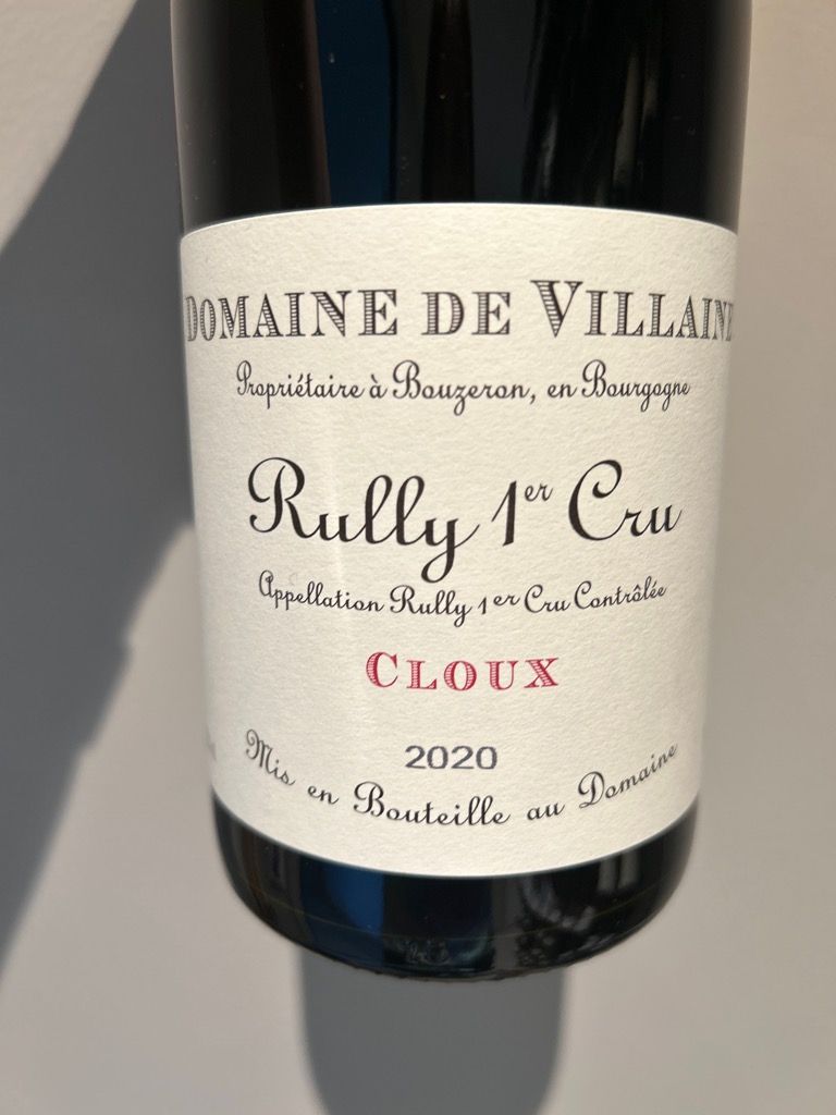 2020 A. et P. de Villaine Rully 1er Cru Les Cloux, France, Burgundy ...