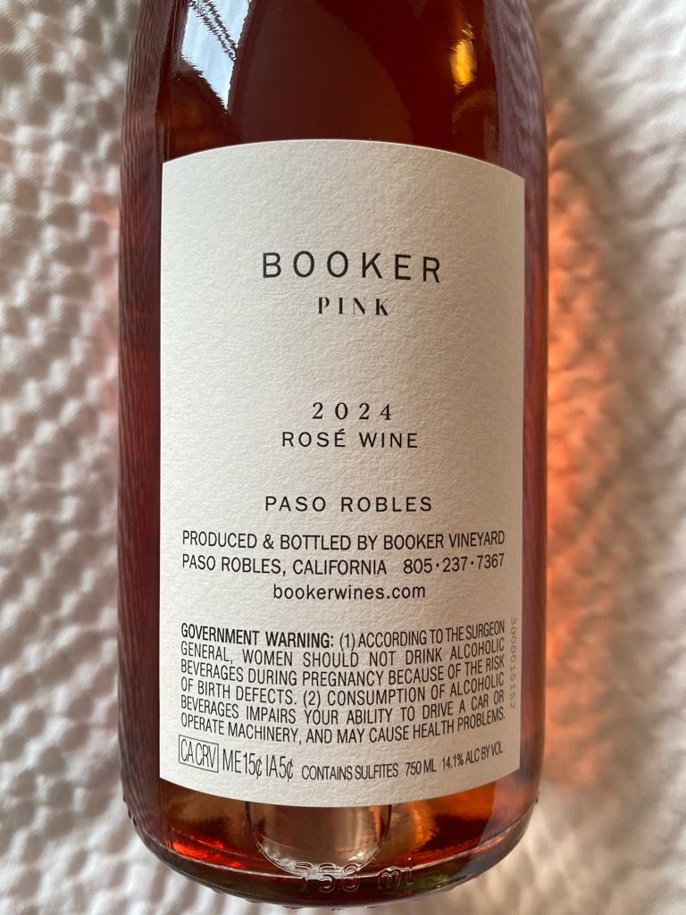 2024 Booker Vineyard Pink, USA, California, Central Coast, Paso Robles ...