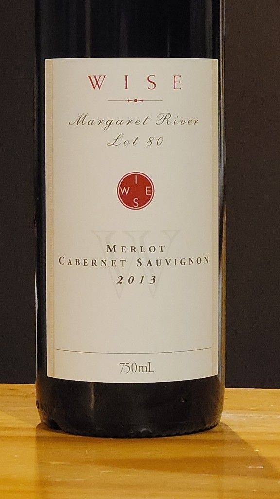 2013 Wise Wine Merlot Cabernet Sauvignon Lot 80, Australia, Western ...