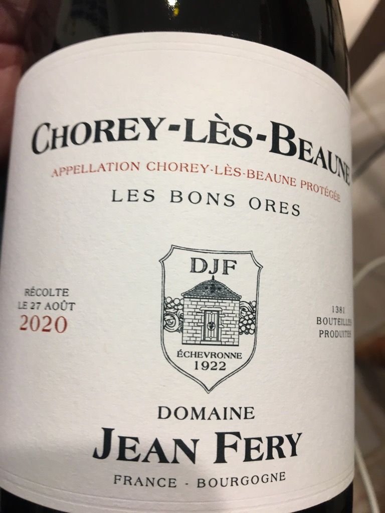 2023 Domaine Jean Féry & fils Chorey-les-Beaune Les Bons Ores, France ...