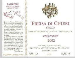 2012 Balbiano Freisa di Chieri Secco Vivace, Italy, Piedmont, Freisa di ...